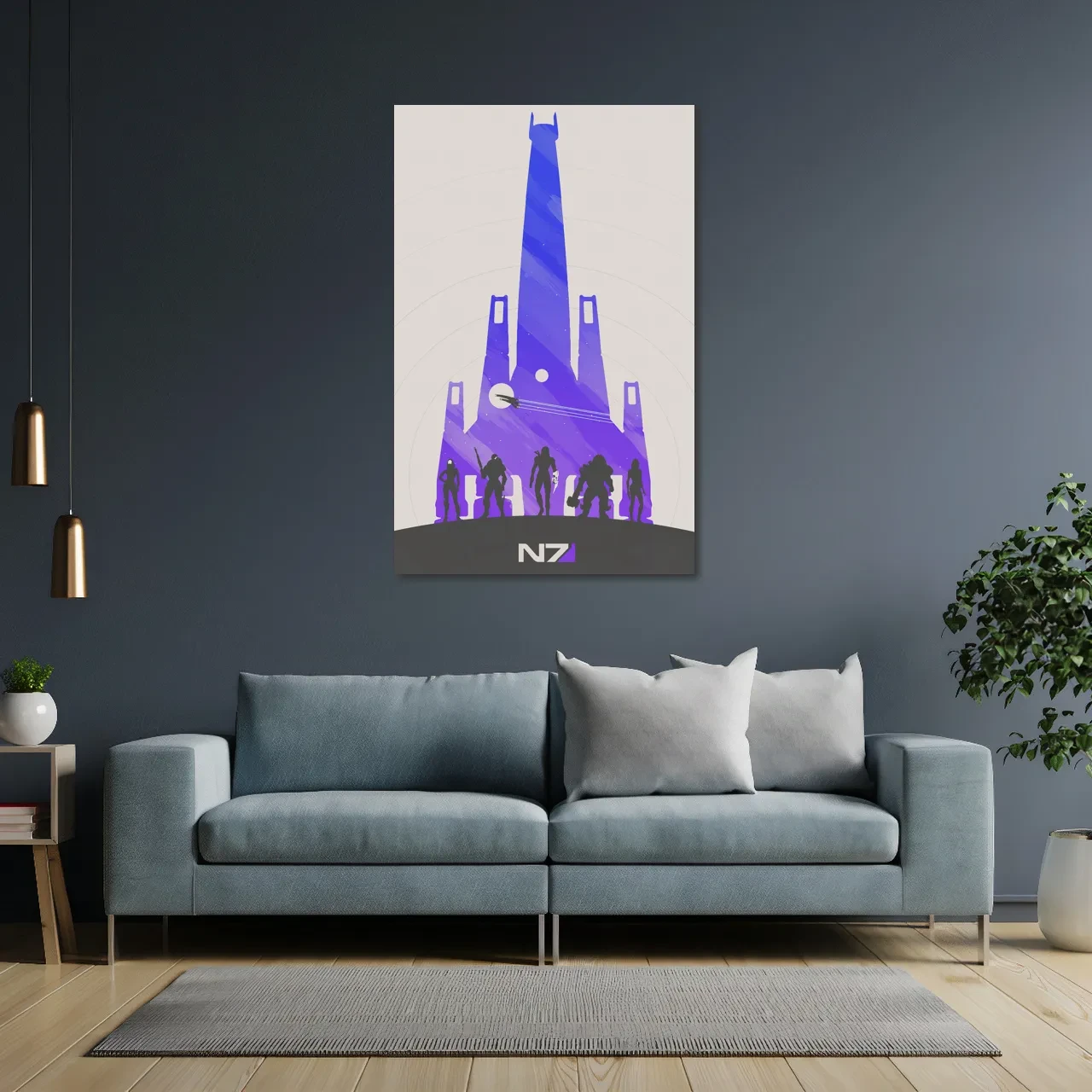 Плакат "Масс Эффект, минималистичный, Mass Effect", 42×27см (ID ...