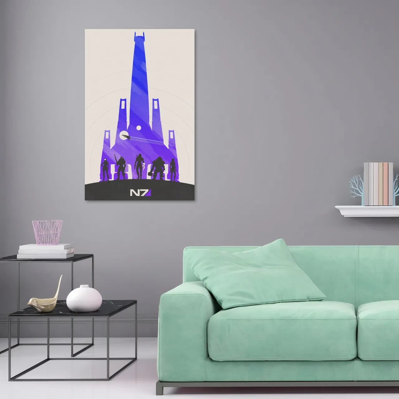 Плакат "Масс Эффект, минималистичный, Mass Effect", 42×27см (ID ...