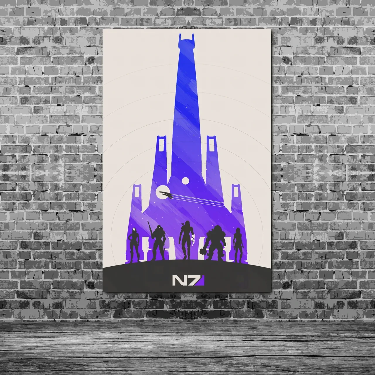 Плакат "Масс Эффект, минималистичный, Mass Effect", 42×27см (ID ...