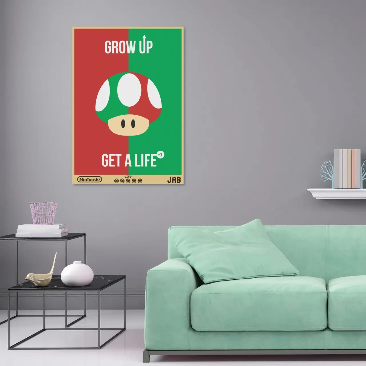 Плакат "Супер Марио, Super Mario, Grow up!", 85×60см (ID#959885738 ...