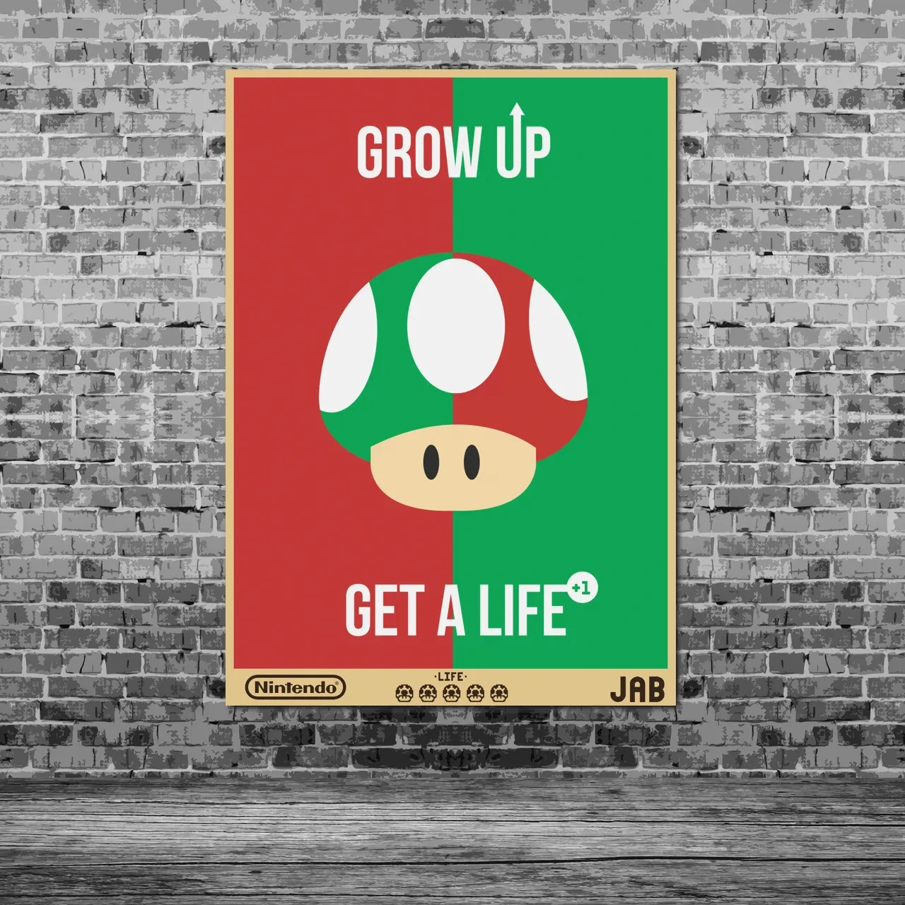 Плакат "Супер Марио, Super Mario, Grow up!", 85×60см (ID#959885738 ...