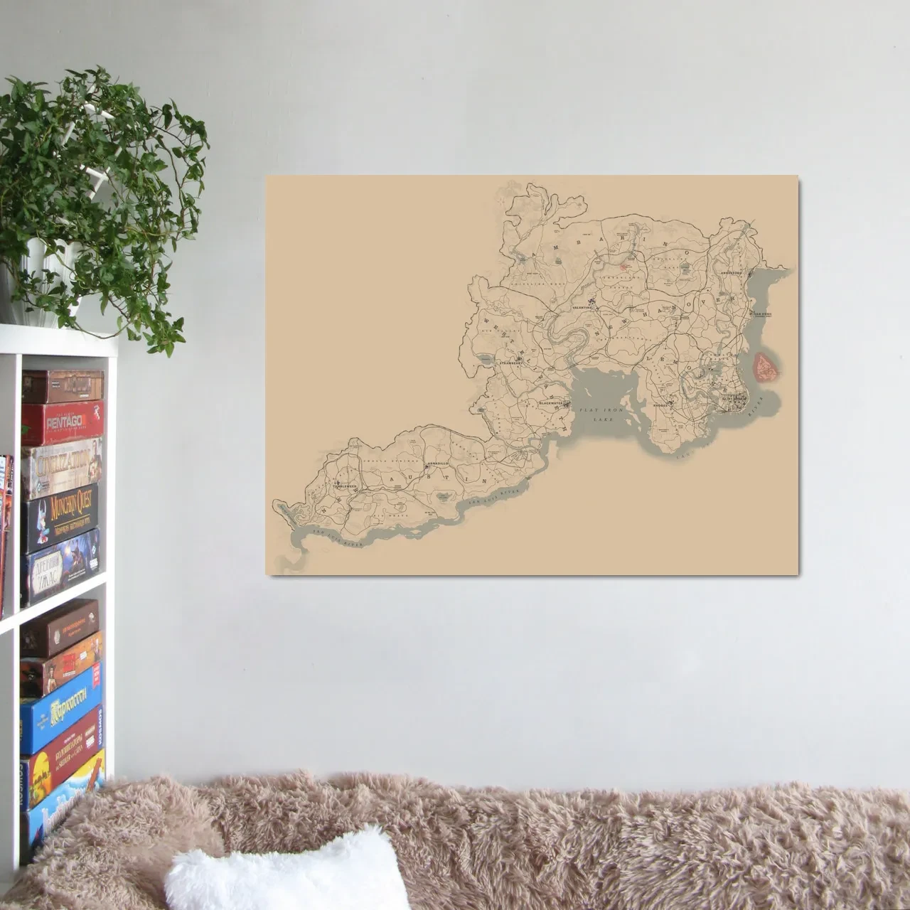 Купить Плакат "Карта мира РДР2, Red Dead Redemption 2, RDR 2", 45×60см ...