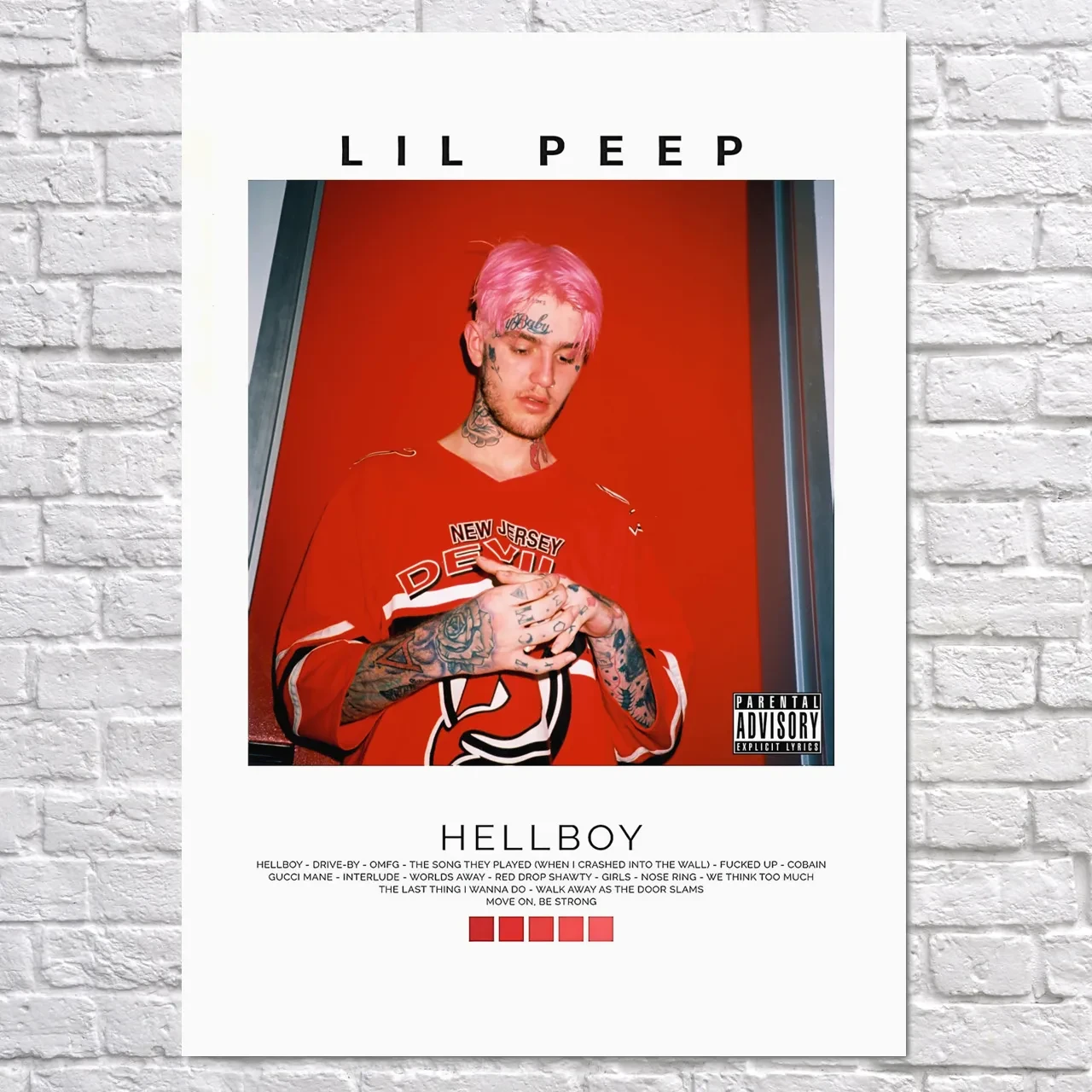 Плакат "Густав Ар, Ліл Піп, репер, LiL PEEP", 60×43см: продаж, ціна у ...