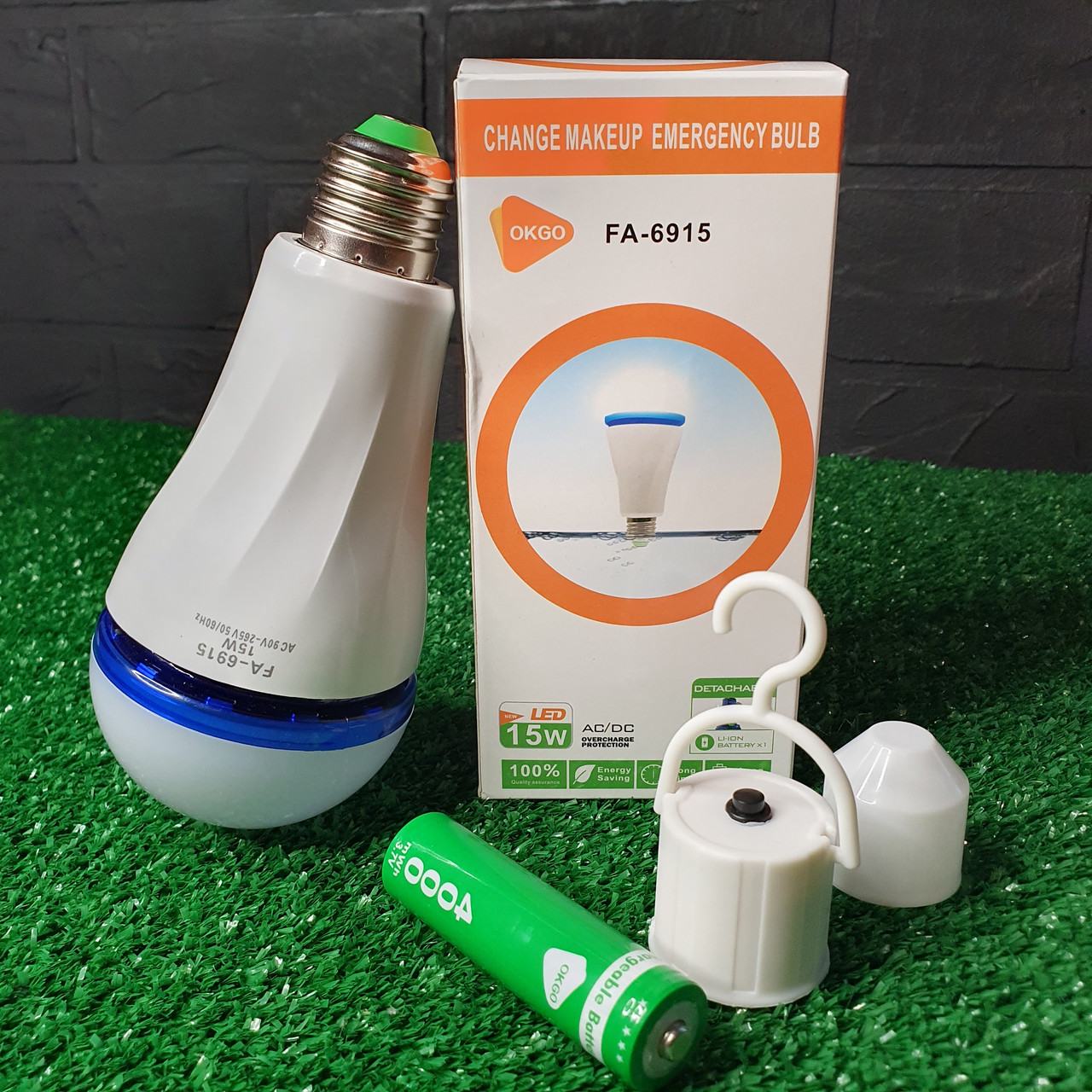 Лампа акумуляторна світлодіодна E27 15 W автономна аварійна FA-6915 туристична (ID#1947786354 ...