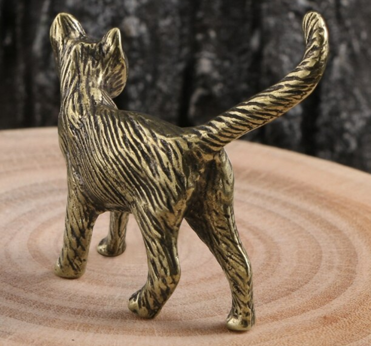 Фігурка статуетка сувенір латунна кіт кішка коштик кішеня метал латунь Id 1947798412 цена