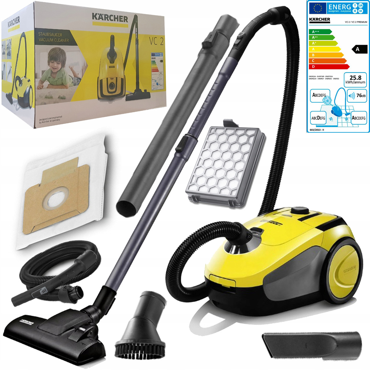 Бытовой Пылесос для Сухой Уборки KARCHER VC 2 700 Вт — в Категории ...