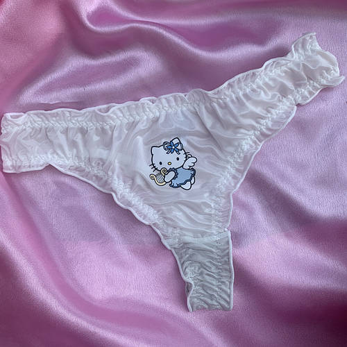 Женские атласные трусы-стринги с hello kitty в размере Xs (ID ...