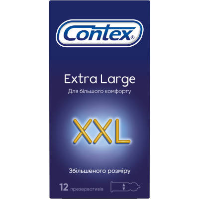 ТОП!Презервативы Contex Extra Large увеличенного размера с силиконовой смазкой 12 шт ...