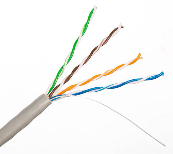 Купить Витая пара UTP CAT- 5 HIGH-NET(4*2*0.5mm), 100 м, цена 64 ...