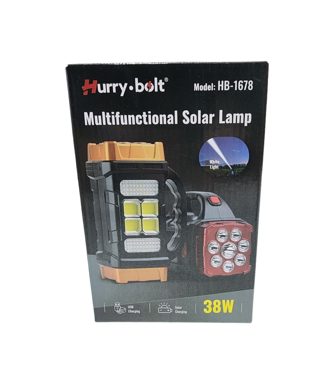 Купить Повербанк-фонарик с солнечной панелью 38 W Hurry Bolt HB-1678 ...