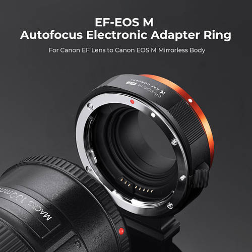 Адаптер (переходник) автофокусный K&F Concept EF-EOS M для Canon EF, EF ...