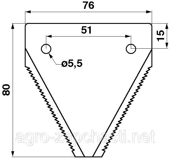 Сегмент ножа жатки 522187 комбайна подходит для Claas с нижней нарезкой ...
