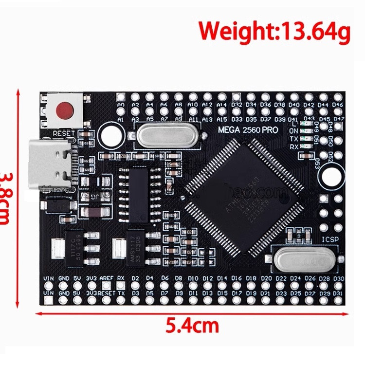 Arduino MEGA 2560 Pro Embed Type-C (ID#1950657050), цена: 500 ₴, купить ...