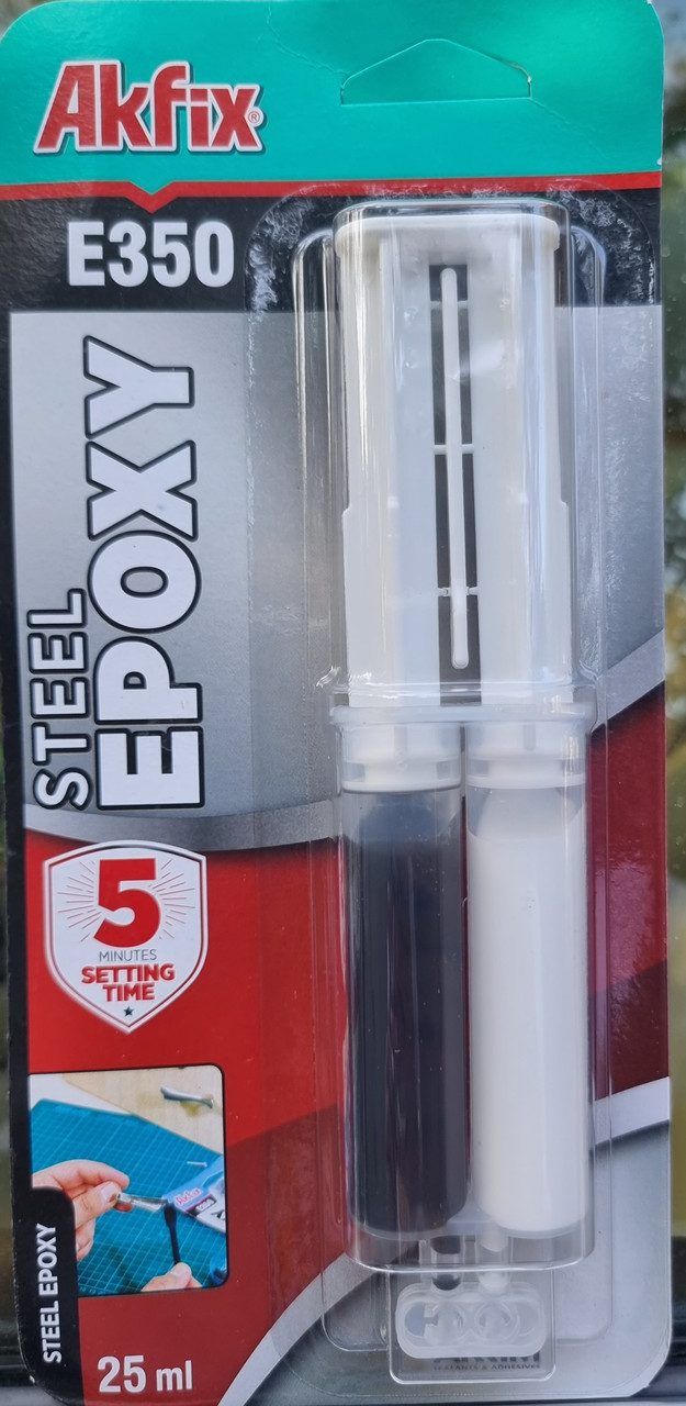 Епоксидний клей для стали і Холодне зварювання для стали на епоксидної основі Akfix Е350 ,25 мл ...