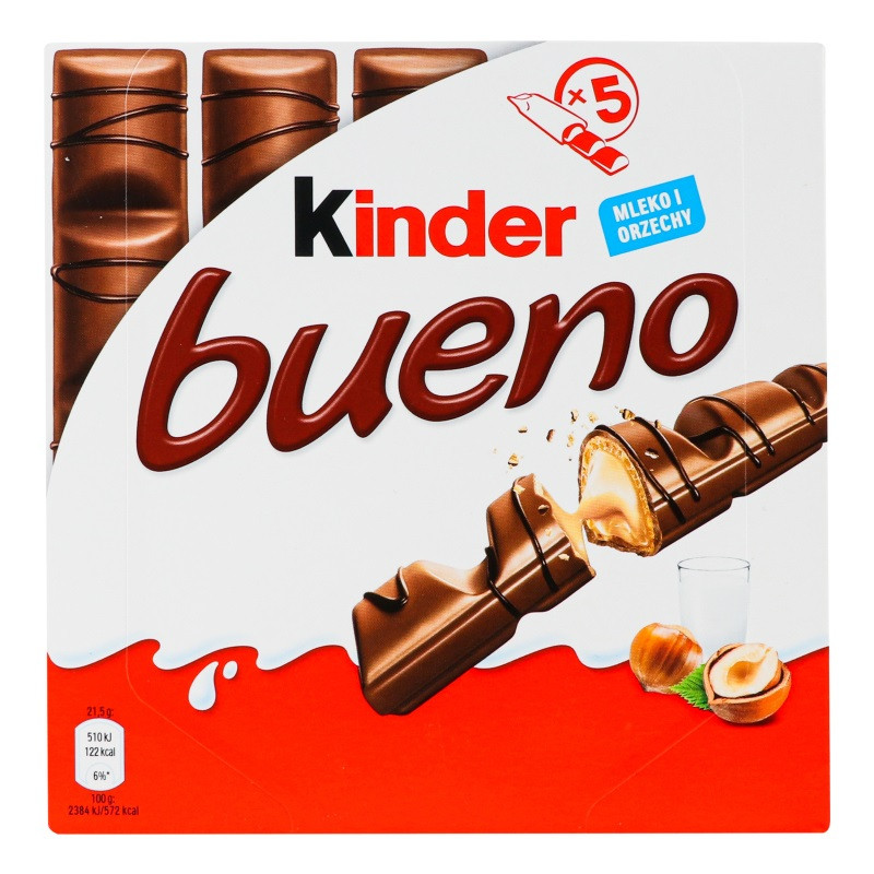 Купити Батончик Kinder Bueno White з шоколадно-горіховою начинкою 110 г ...