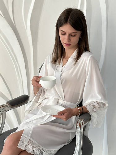 Купить Халат Felisiya Lingerie 17-004 L Молоко, цена 1250 ₴ — Prom.ua ...