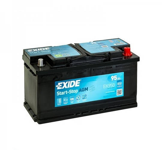 Купить Акумулятор 95Ah-12v Exide AGM EN850 R+правий, цена 7899 ₴ — Prom.ua (ID#1951048885)