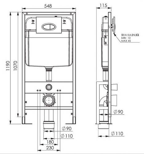 Купить Инсталляция скрытого монтажа NKP 0025 усиленная рама, цена 4708 ...
