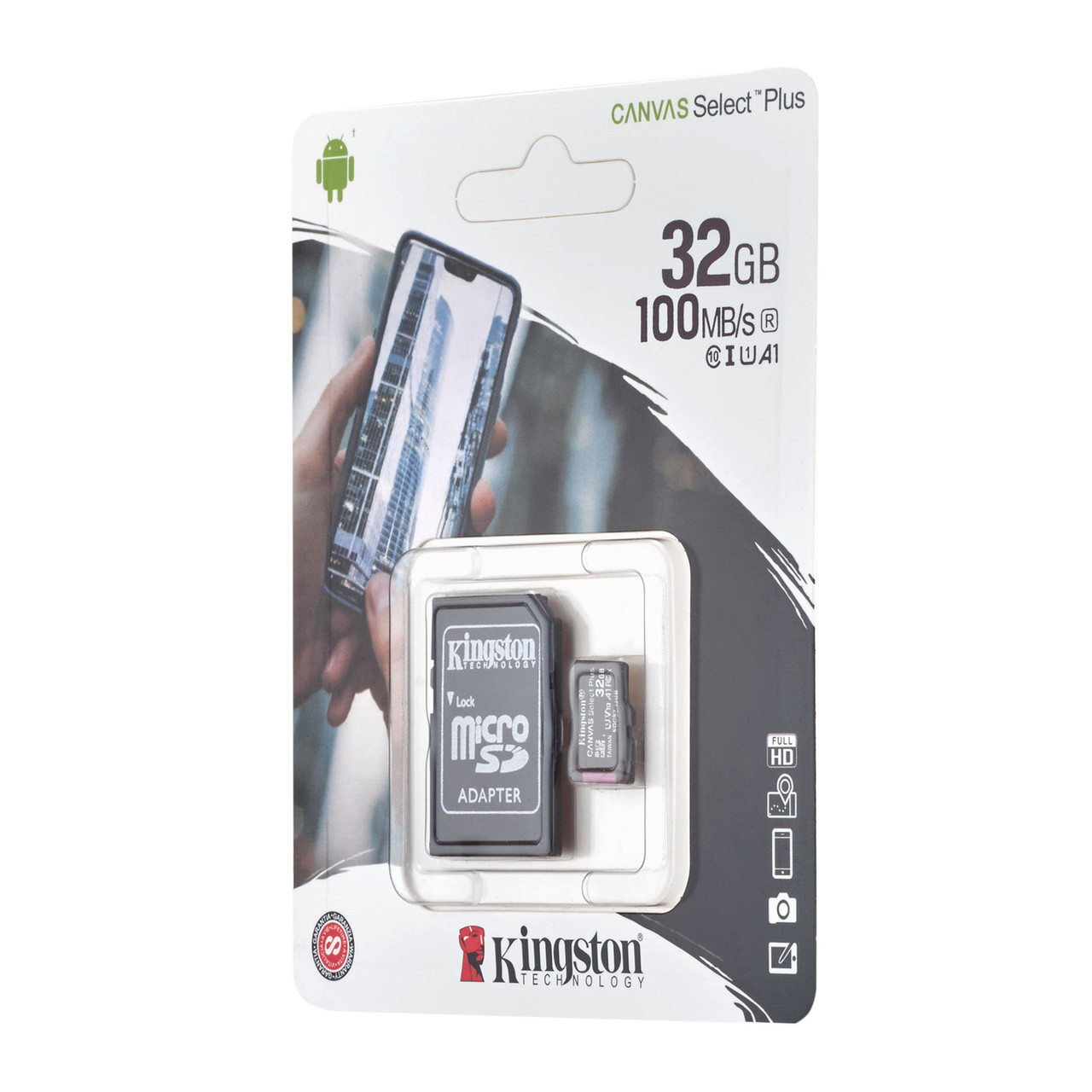 Карта памяти Kingston Canvas Select Plus 32GB Micro SD (SDHC) (ID#1919492581), цена: 139 ...