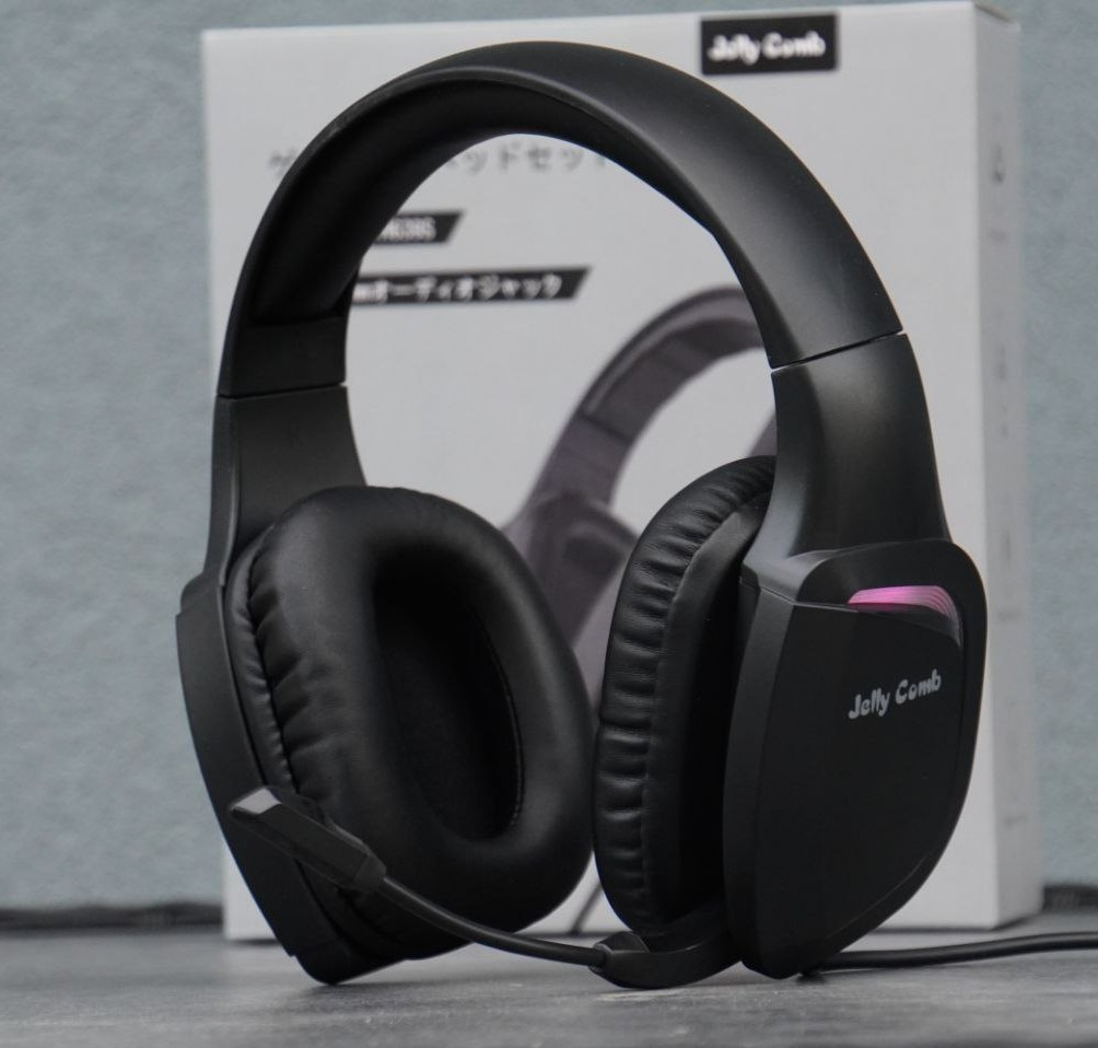 Игровая гарнитура Jelly Comb проводная с микрофоном , rgb подсветка (ID ...