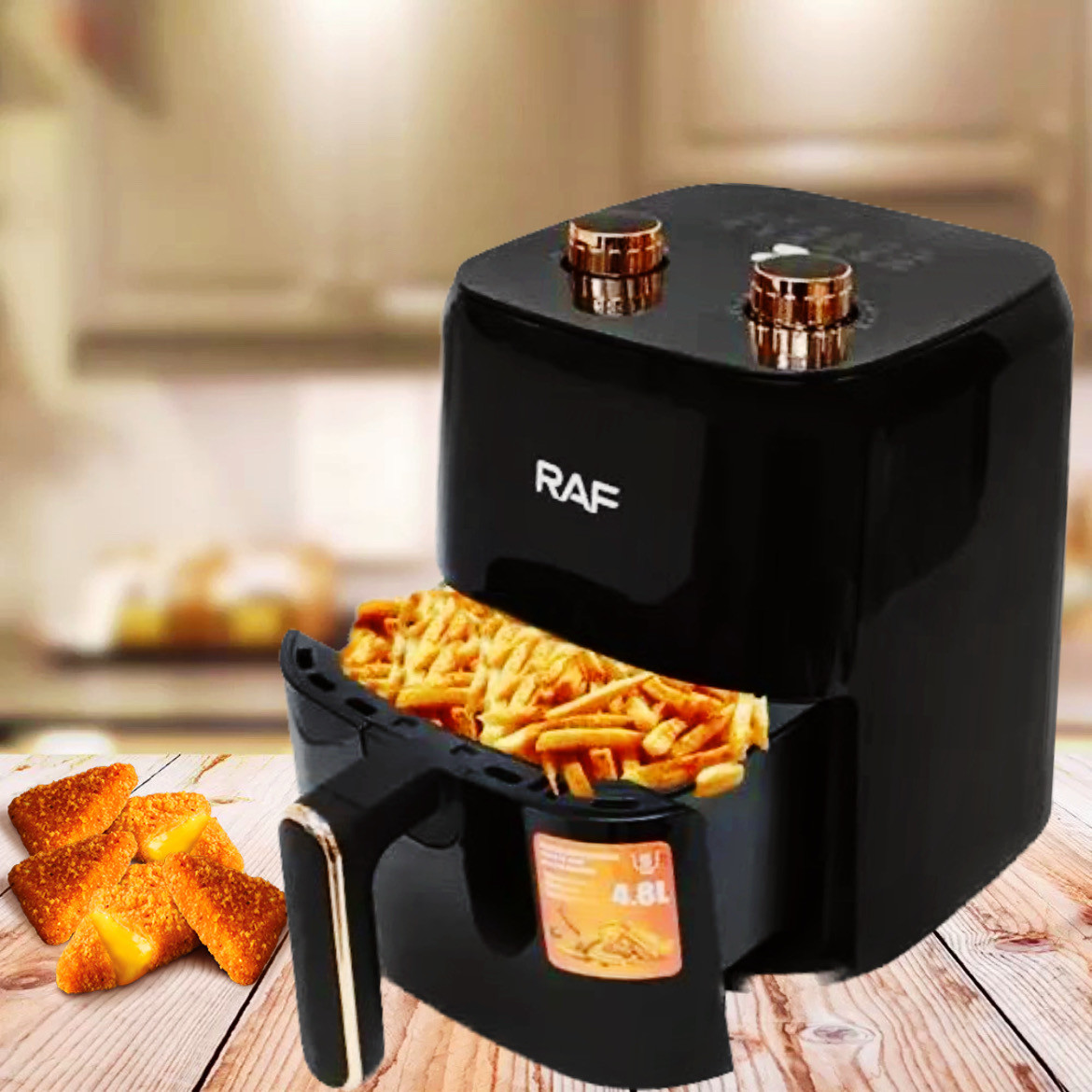 Купити Аерогриль RAF 4.8 л аерофритюрниця мультипіч електрична повітряна мультиварка 4.8 л RAF R ...