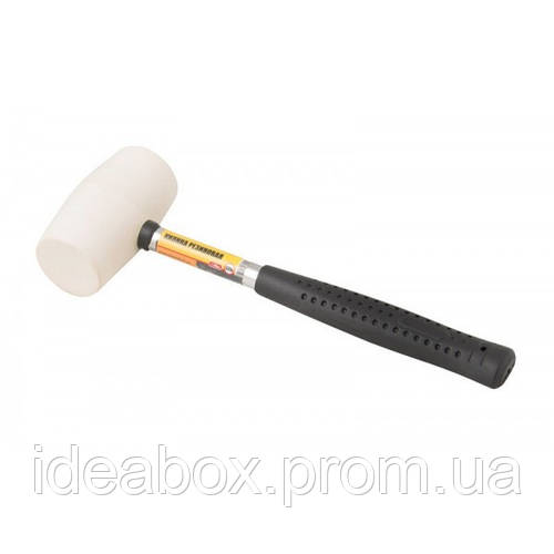 Киянка резиновая MASTERTOOL 40 мм 225 г металлическая рукоятка белая 02-1310 IX, код: 7235402 ...