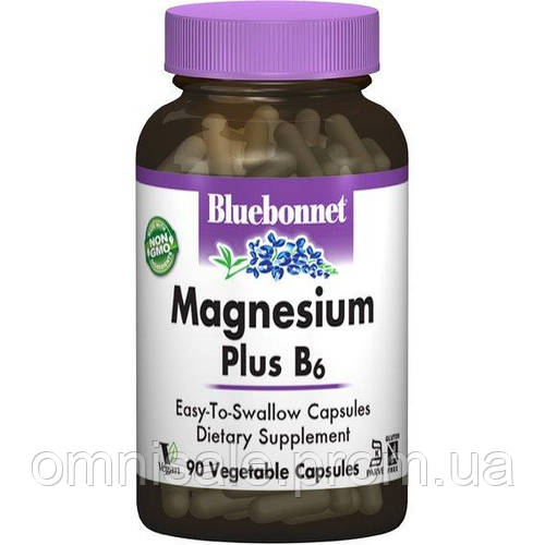 Купити Мікроелемент Магній Bluebonnet Nutrition Magnesium Plus B6 90 ...