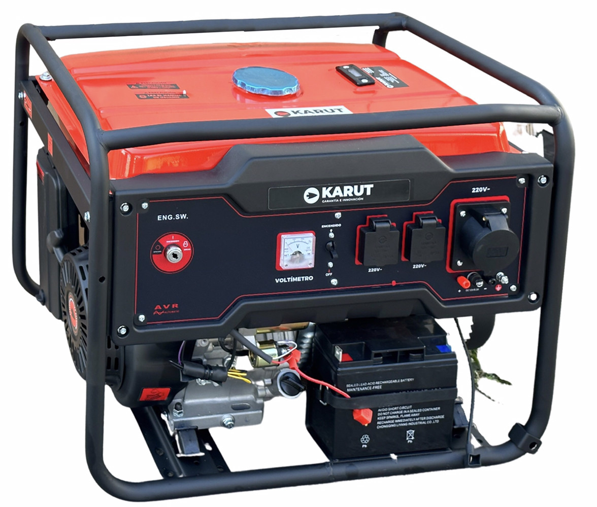Купить Бензиновый генератор KARUT KGEM6500E 6.0/6.5кВт (электростартер ...