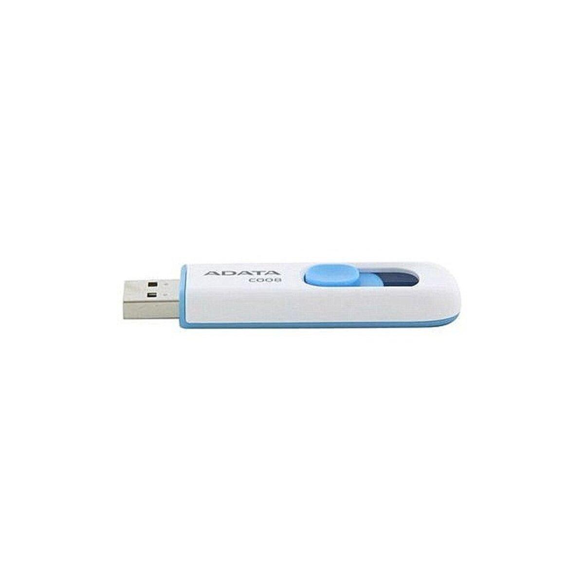 Купить Flash A-DATA USB 2.0 C008 64Gb White/Blue, цена 127.16 ₴ — Prom ...