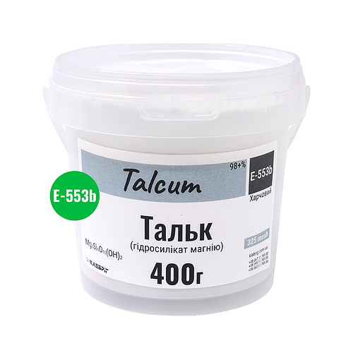 Купить Тальк порошок Klebrig 400г Пищевая добавка E-553b, цена 86 ...