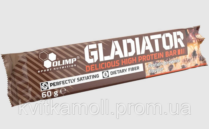 Протеиновый батончик Olimp Nutrition Gladiator 15 х 60 g Brownie KA ...