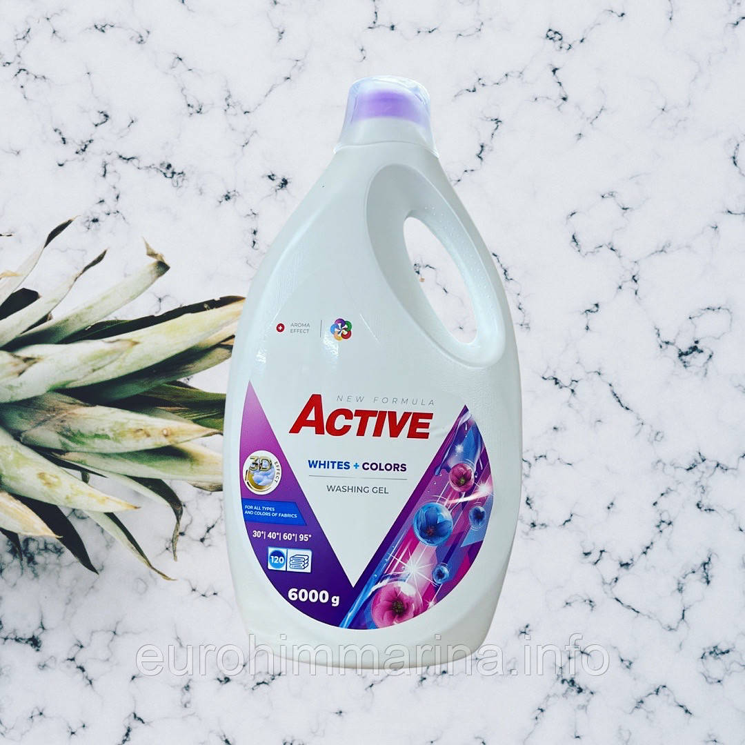 Купить Гель для прання кольорових та білих речей Active Color 6 л ...