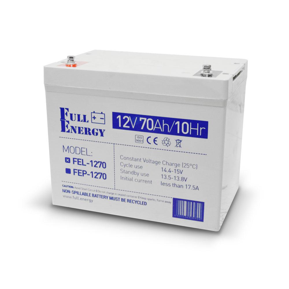 Аккумулятор Гелевый 12В 70 Ач для ИБП Full Energy FEL-1270 — в ...