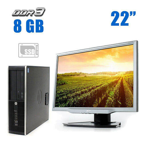 Комплект ПК: HP/Core i3 2 ядра 3.1GHz/8GB DDR3/240GB SSD/HD Graphics ...