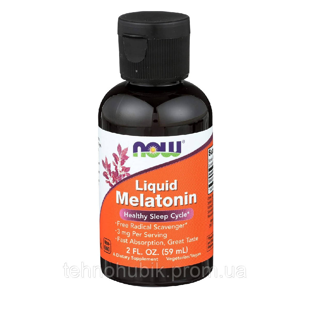 Купить Мелатонин жидкий, Liquid Melatonin, Now Foods, 2 жидких унции 59 ...
