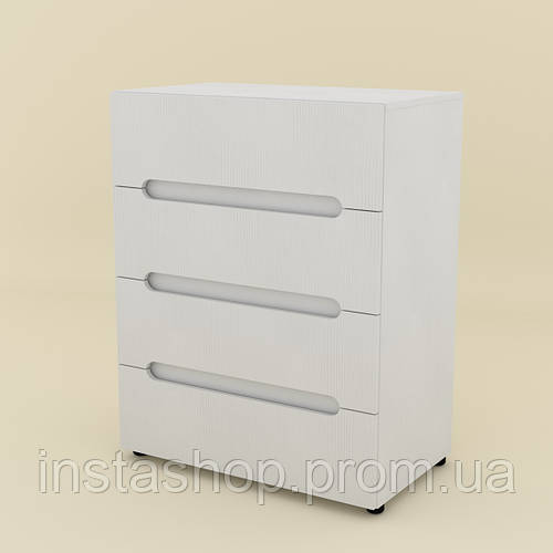 Купить Комод для вещей МС-7 Стиль Компанит Белый New-122 IP, код ...