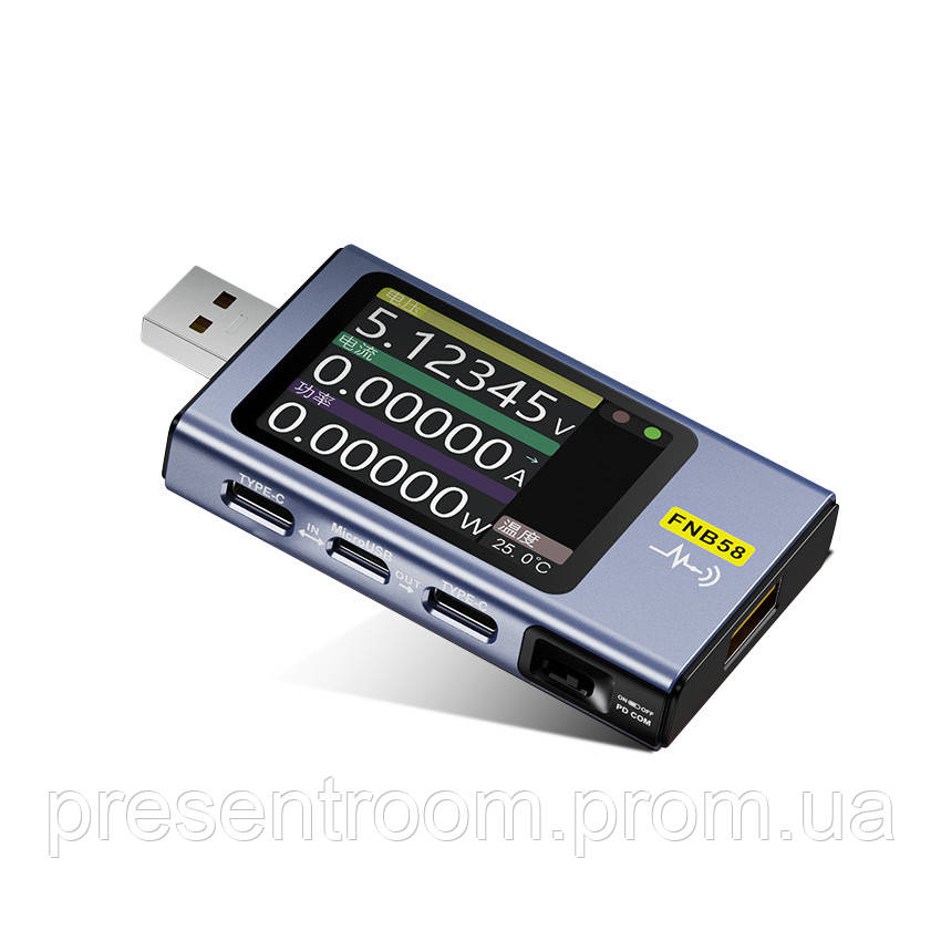 Купить USB тестер Fnirsi FNB58 напряжения (4-28V) и тока (0-7A ... Купить USB тестер Fnirsi FNB58 напряжения (4-28V) и тока (0-7A ...