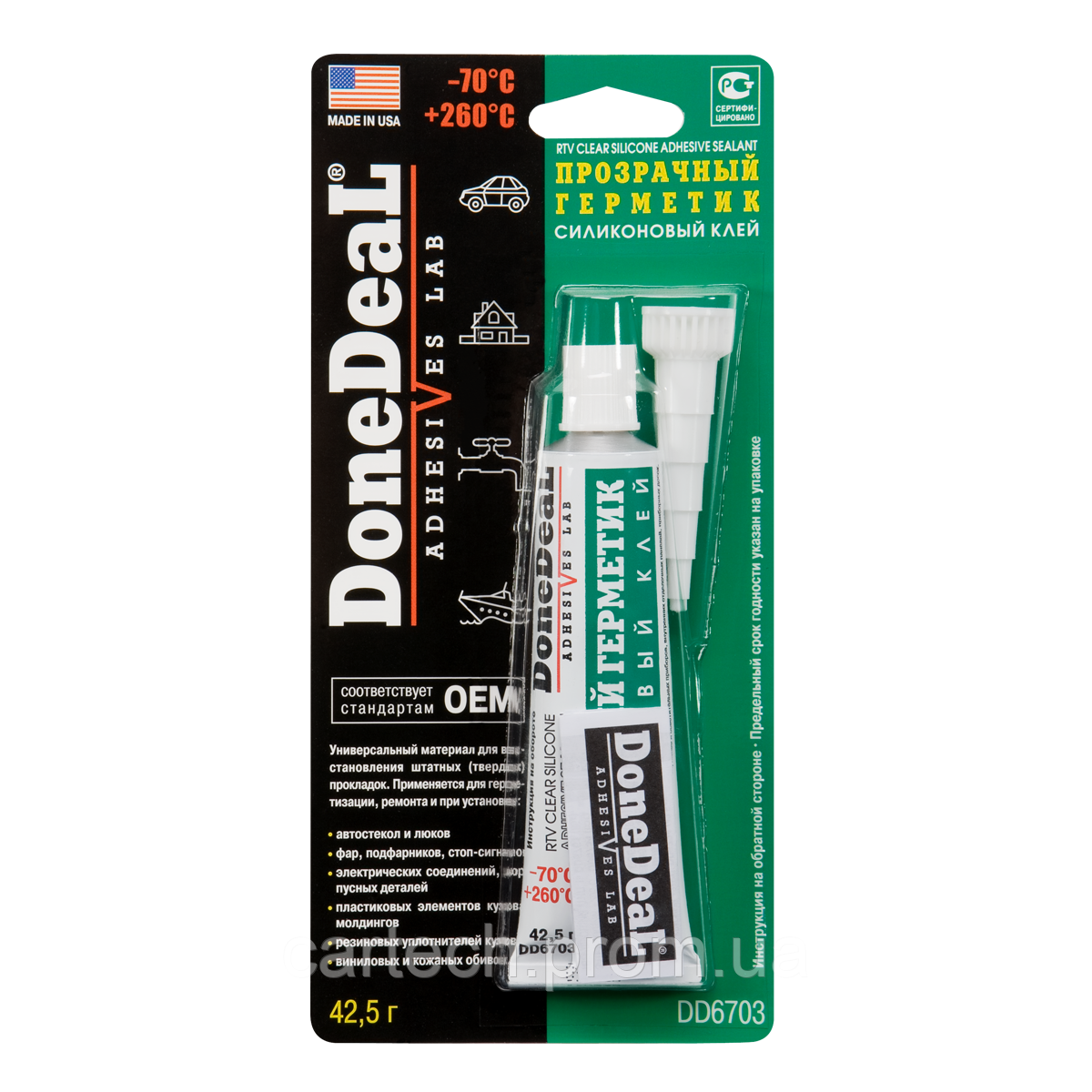Купить Клей-герметик для стекла силиконовый прозрачный (-75 °С +235 °С ...