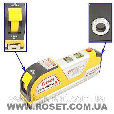 Лазерный Уровень Laser Level Pro 3 + Рулетка 2,5 Метра — Купить ...