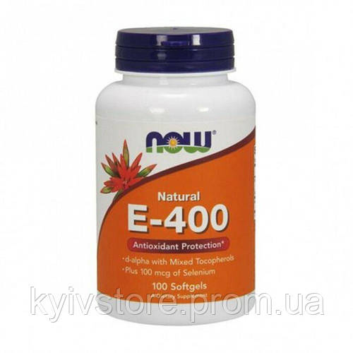 Витамин E NOW Foods Vitamin E-400 Plus Selenium 100 Caps KV, код: 7576381 (ID#1958461882), цена ...
