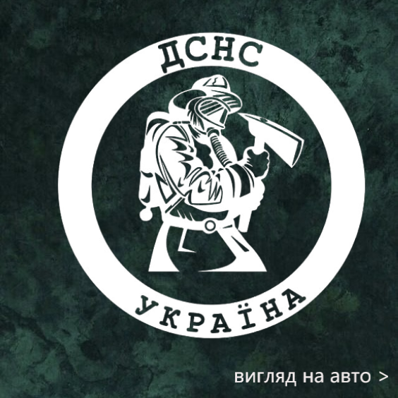 Наклейка на авто "ДСНС" 20х20 см: продажа, цена в Виннице. Наклейки для ...