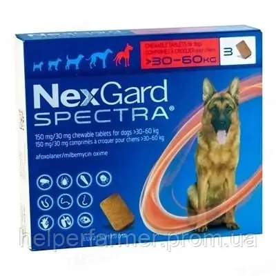 НексГард спектра / NexGard spectra, жевательные таблетки для собак >30 ...