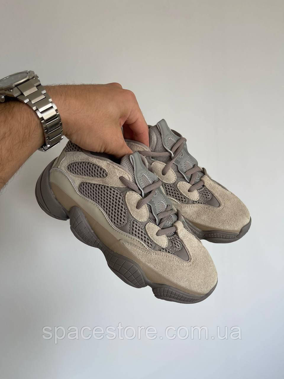 Женские кроссовки Adidas Yeezy Boost 500 'Ash Grey' GX36 изи буст замша ...
