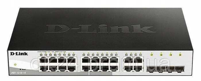 Комутатор D-Link DGS-1210-16 Switch 16GE 4SFP (ID#1959660837), цена ...