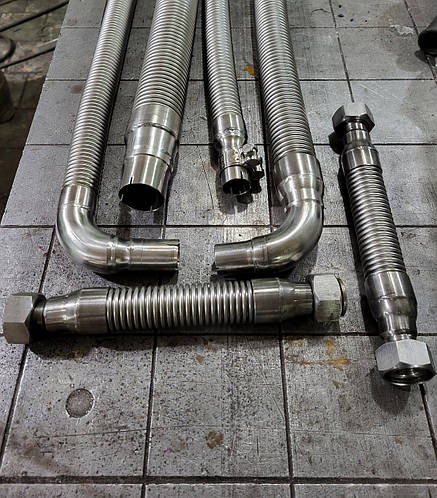 Гофра для отвода выхлопных газов генератора ДУ 25мм с фланцем (ID ...