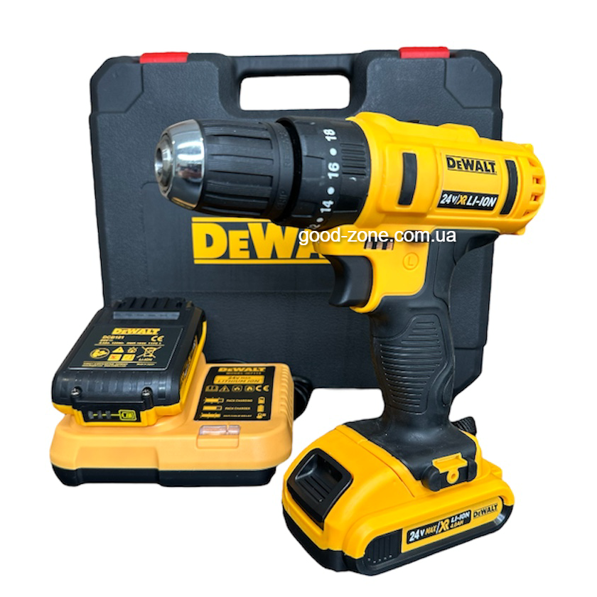 Ударный шуруповерт DeWALT DCD791 (24V 4A/h Li-Ion, 2 аккумулятора ) с ...