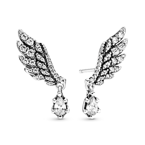 Купити Срібні сережки Pandora "Криланева" 298493C01, ціна 891.24 ...