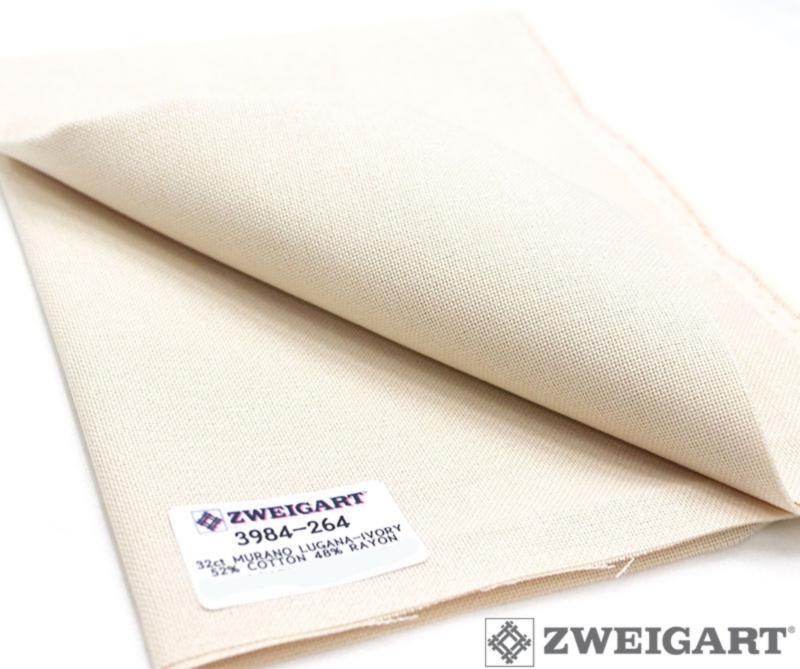 Тканина для вишивання Zweigart 3984 264 Murano Lugana 32 Ct Ivory Айворі продаж ціна у Києві