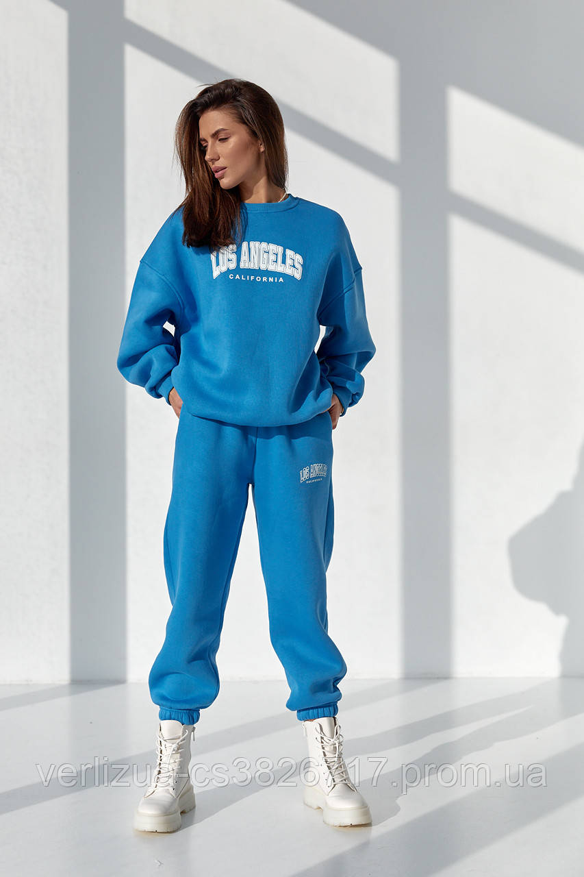 Спортивный Костюм Женский Трехнитка с Начесом - Джинс Цвет, L (есть ...
