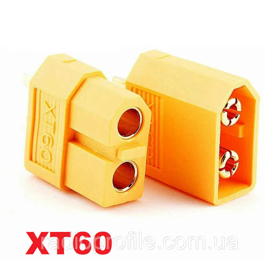Роз’єм живлення силовий XT60 жовтий (штекер + гніздо) Комплект: продаж, ціна у Харкові. Елементи ...